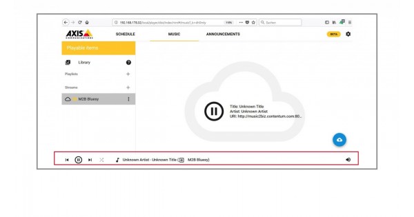 AXIS, Audio Player Software